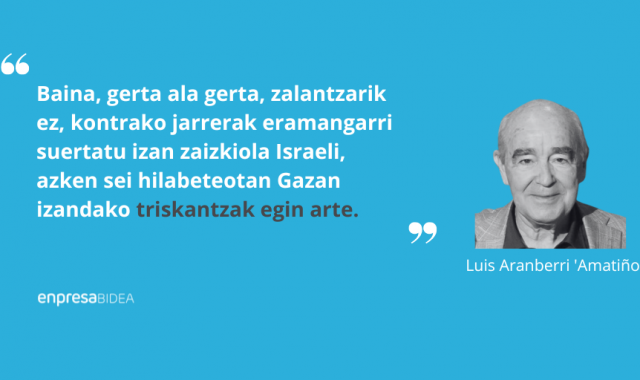 Israelek barne-urakana behar du